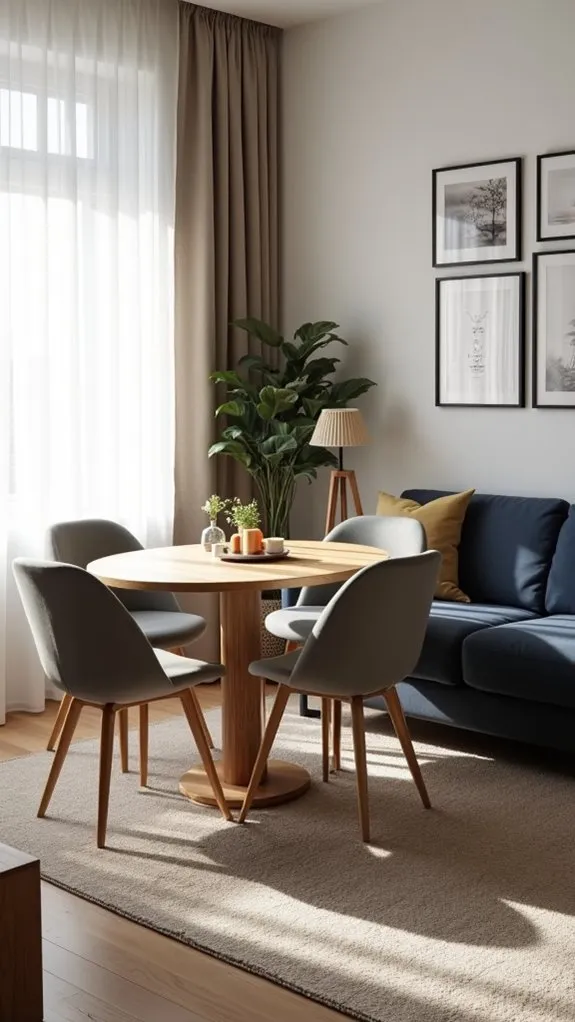 27 Small Living Room Ideas With Dining Tables That Actually Work - Best ...