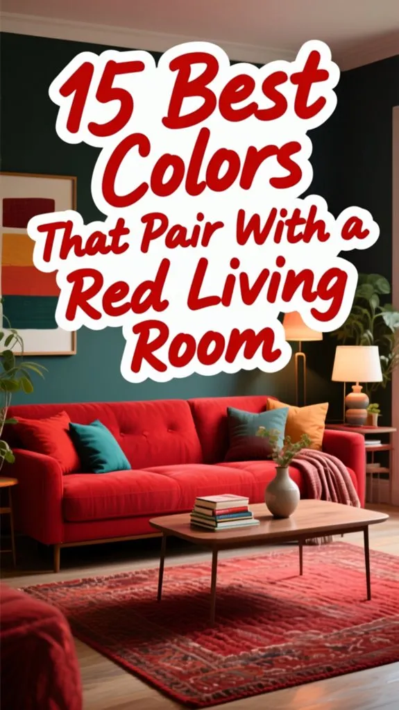 15 Best Colors That Go With a Red Living Room Decor - Best Living Furniture